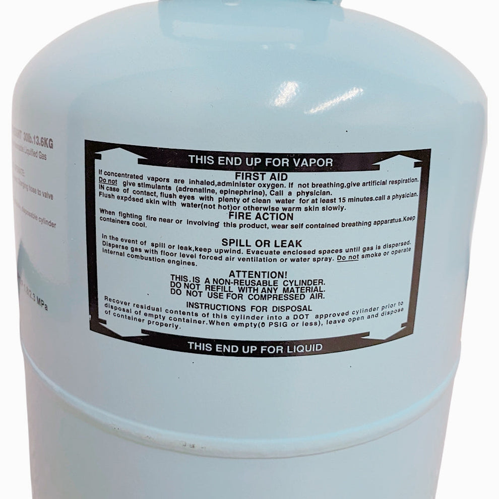 30LB R134A R-134A Freon Refrigerant Gas – RefrigerationGo