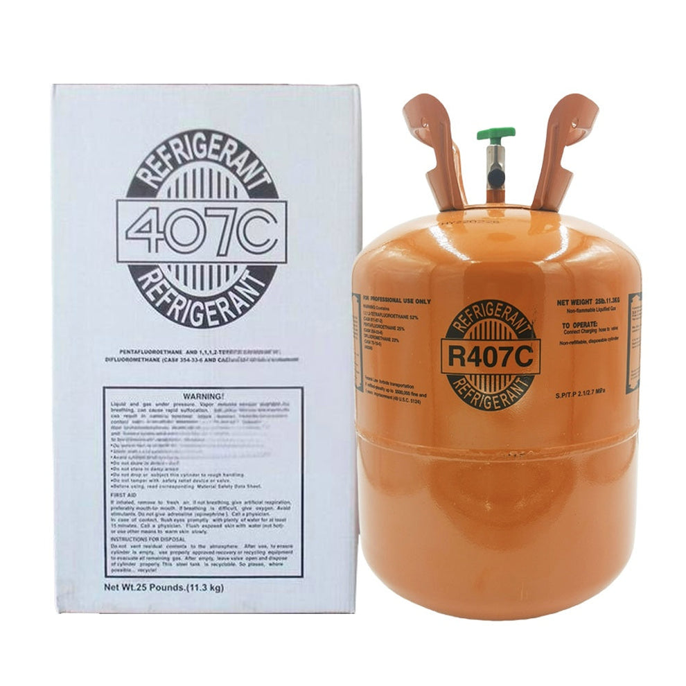 25LB R407C R-407C Freon Refrigerant Gas – RefrigerationGo